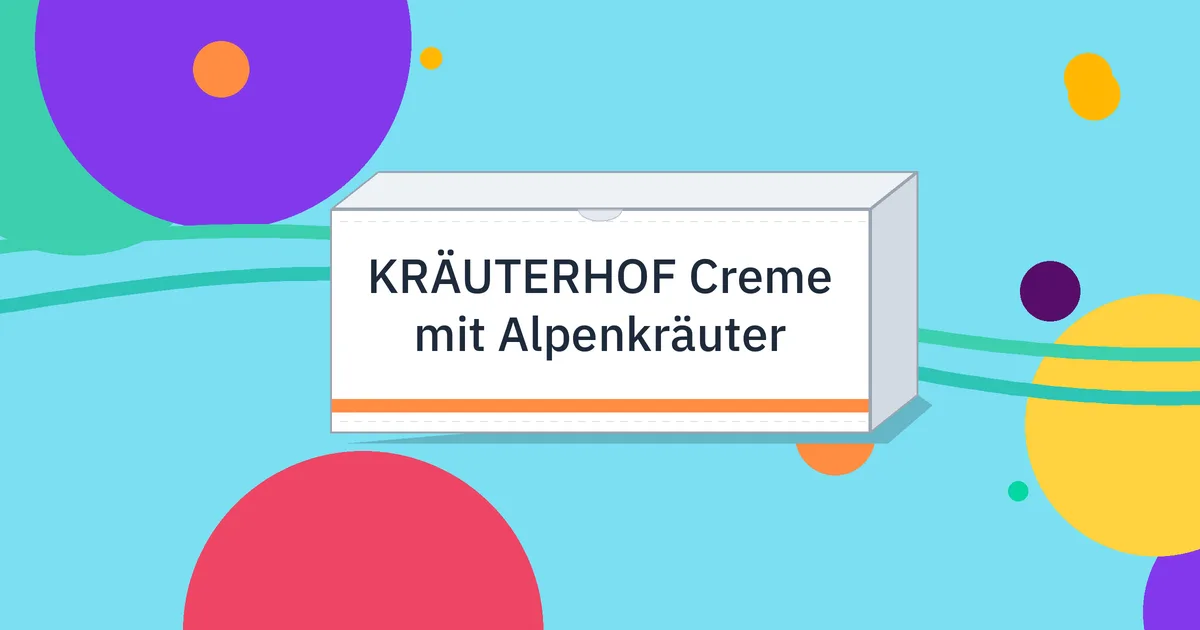 Symbolbild: Packung mit der Aufschrift KRÄUTERHOF Creme mit Alpenkräuter (PZN 10762679) – Verfügbarkeit und Bezug in Apotheken in Frankfurt am Main