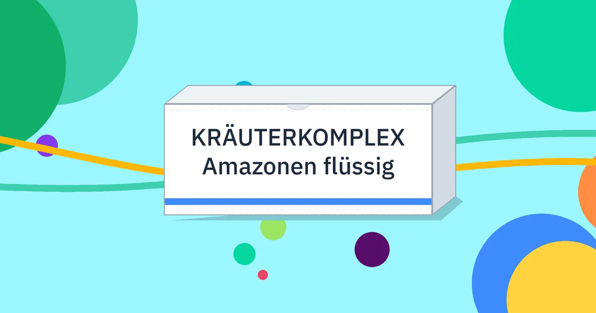 Symbolbild: Packung mit der Aufschrift KRÄUTERKOMPLEX Amazonen flüssig (PZN 10300140) – Verfügbarkeit und Bezug in Apotheken in Frankfurt am Main