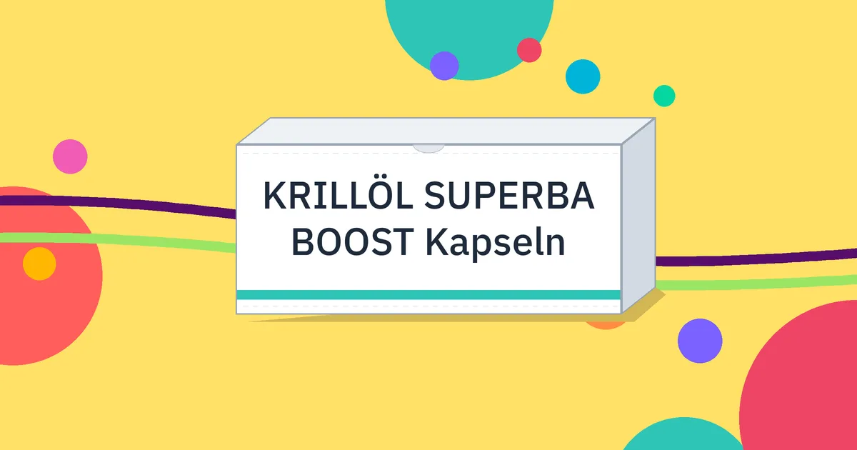 Symbolbild: Packung mit der Aufschrift KRILLÖL SUPERBA BOOST Kapseln (PZN 19197896) – Verfügbarkeit und Bezug in Apotheken in Frankfurt am Main