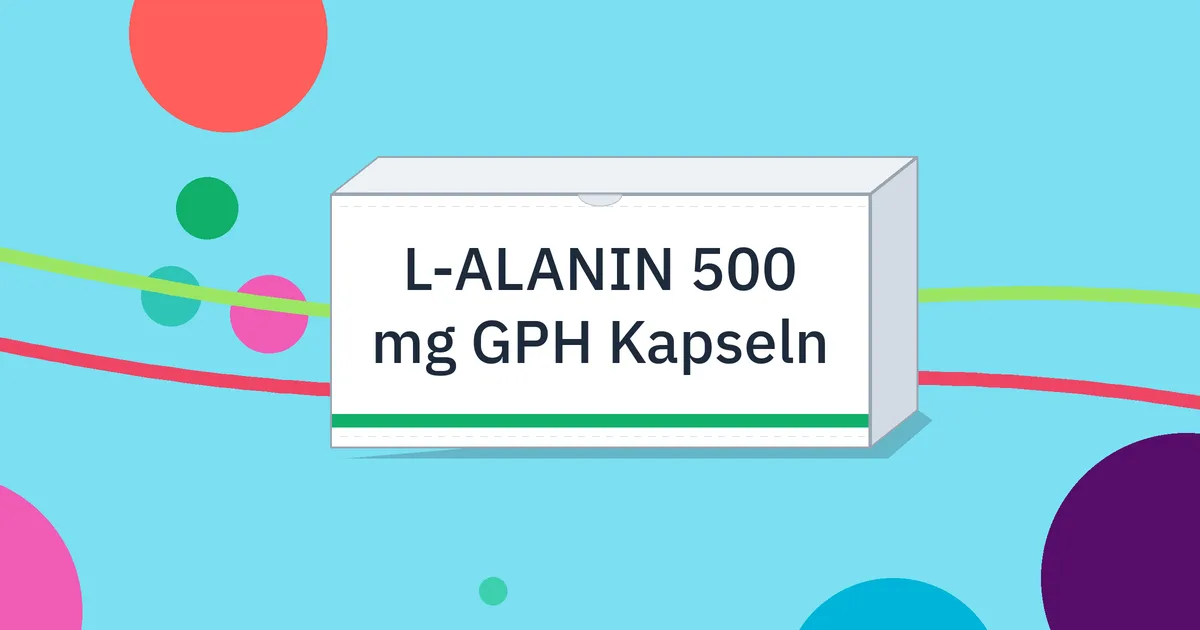 Symbolbild: Packung mit der Aufschrift L-ALANIN 500 mg GPH Kapseln (PZN 07605700) – Verfügbarkeit und Bezug in Apotheken in Frankfurt am Main