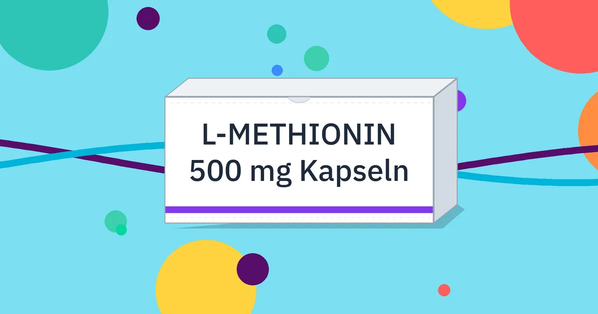 Symbolbild: Packung mit der Aufschrift L-METHIONIN 500 mg Kapseln (PZN 17170605) – Verfügbarkeit und Bezug in Apotheken in Frankfurt am Main