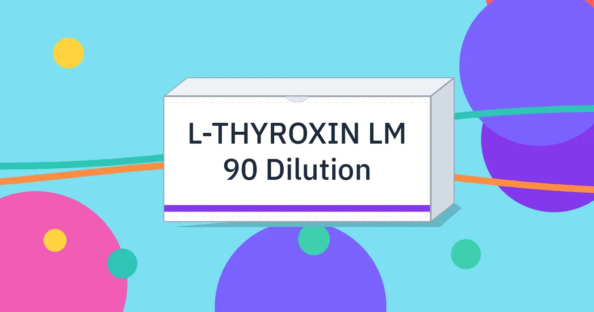 Symbolbild: Packung mit der Aufschrift L-THYROXIN LM 90 Dilution (PZN 12928753) – Verfügbarkeit und Bezug in Apotheken in Frankfurt am Main