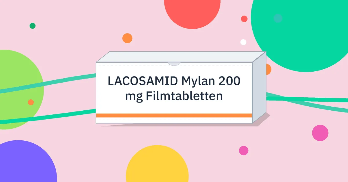 Symbolbild: Packung mit der Aufschrift LACOSAMID Mylan 200 mg Filmtabletten (PZN 17592157) – Verfügbarkeit und Bezug in Apotheken in Frankfurt am Main