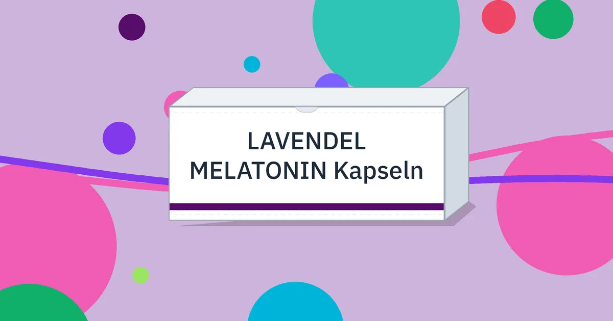 Symbolbild: Packung mit der Aufschrift LAVENDEL MELATONIN Kapseln (PZN 10231108) – Verfügbarkeit und Bezug in Apotheken in Frankfurt am Main