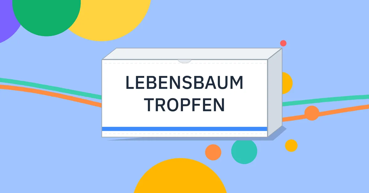 Symbolbild: Packung mit der Aufschrift LEBENSBAUM TROPFEN (PZN 15229872) – Verfügbarkeit und Bezug in Apotheken in Frankfurt am Main