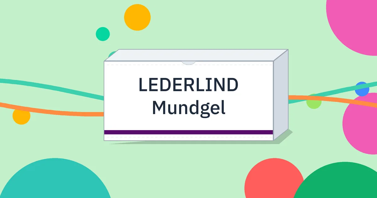 Symbolbild: Packung mit der Aufschrift LEDERLIND Mundgel (PZN 04900657) – Verfügbarkeit und Bezug in Apotheken in Frankfurt am Main