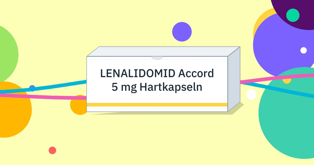 Symbolbild: Packung mit der Aufschrift LENALIDOMID Accord 5 mg Hartkapseln (PZN 17270985) – Verfügbarkeit und Bezug in Apotheken in Frankfurt am Main