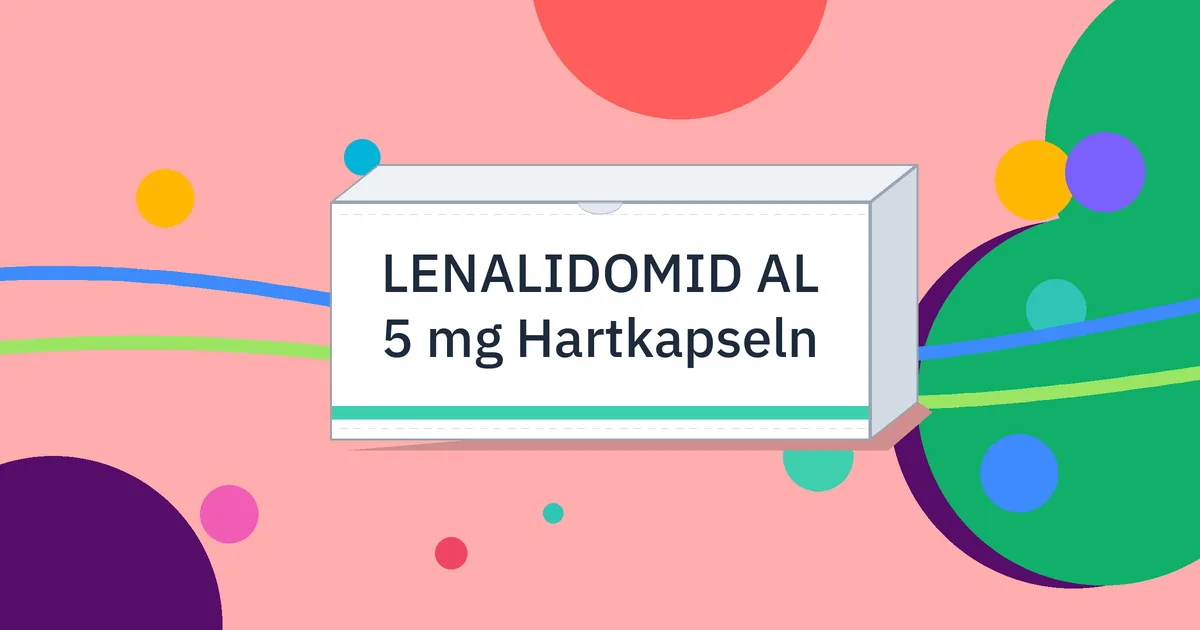 Symbolbild: Packung mit der Aufschrift LENALIDOMID AL 5 mg Hartkapseln (PZN 18105567) – Verfügbarkeit und Bezug in Apotheken in Frankfurt am Main