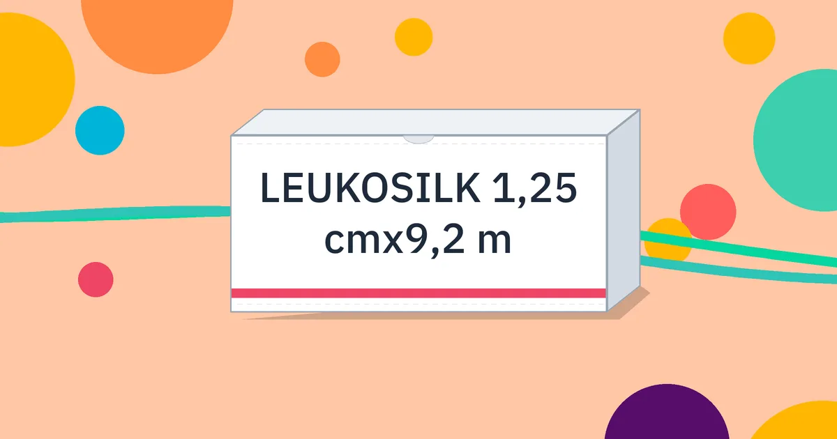 Symbolbild: Packung mit der Aufschrift LEUKOSILK 1,25 cmx9,2 m (PZN 04593675) – Verfügbarkeit und Bezug in Apotheken in Frankfurt am Main