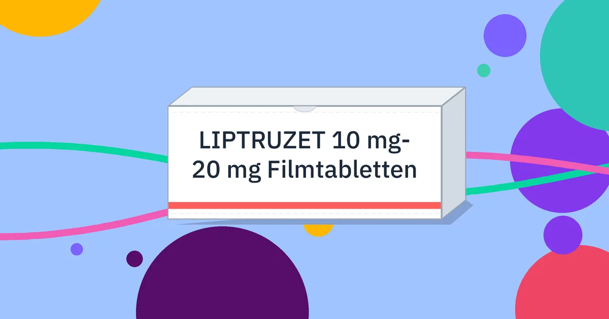 Symbolbild: Packung mit der Aufschrift LIPTRUZET 10 mg-20 mg Filmtabletten (PZN 16260737) – Verfügbarkeit und Bezug in Apotheken in Frankfurt am Main