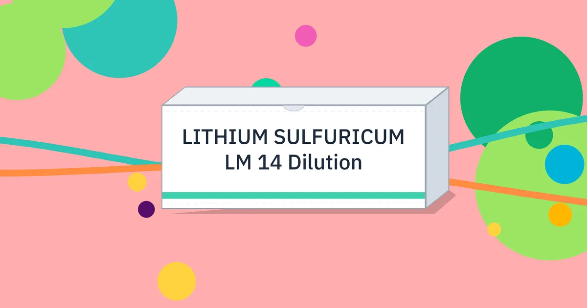 Symbolbild: Packung mit der Aufschrift LITHIUM SULFURICUM LM 14 Dilution (PZN 12932950) – Verfügbarkeit und Bezug in Apotheken in Frankfurt am Main