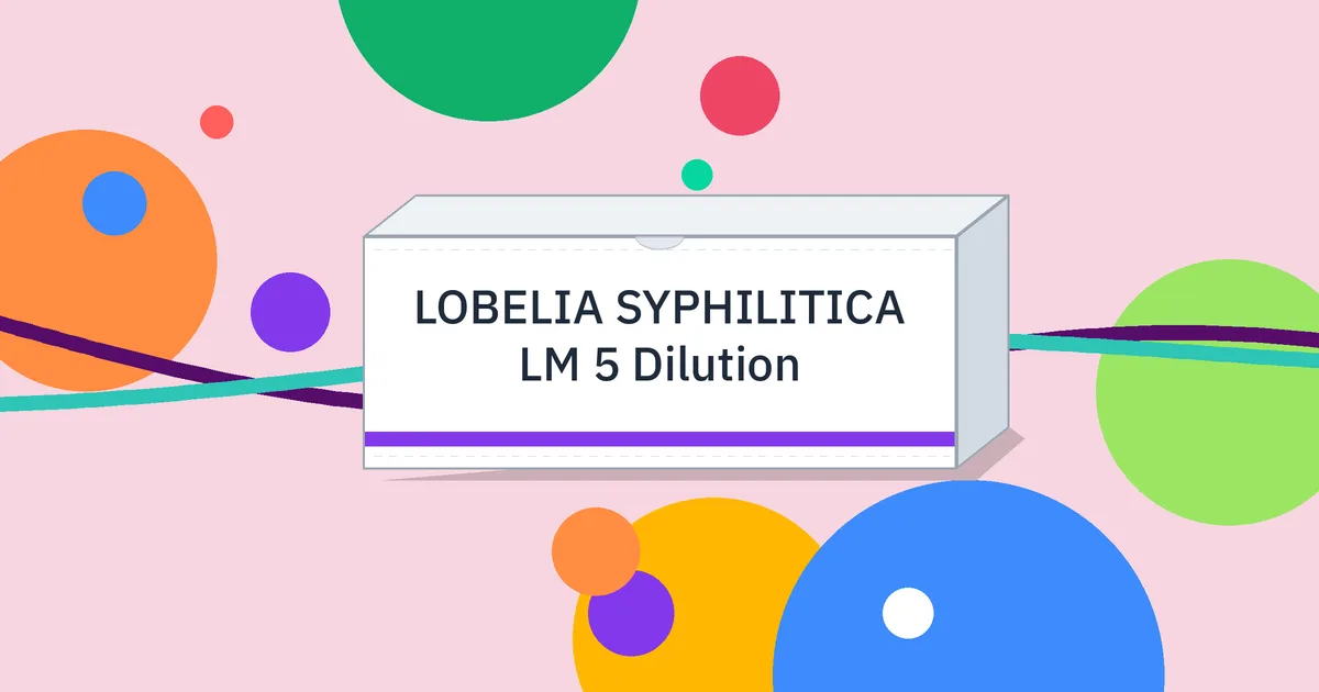 Symbolbild: Packung mit der Aufschrift LOBELIA SYPHILITICA LM 5 Dilution (PZN 13534683) – Verfügbarkeit und Bezug in Apotheken in Frankfurt am Main