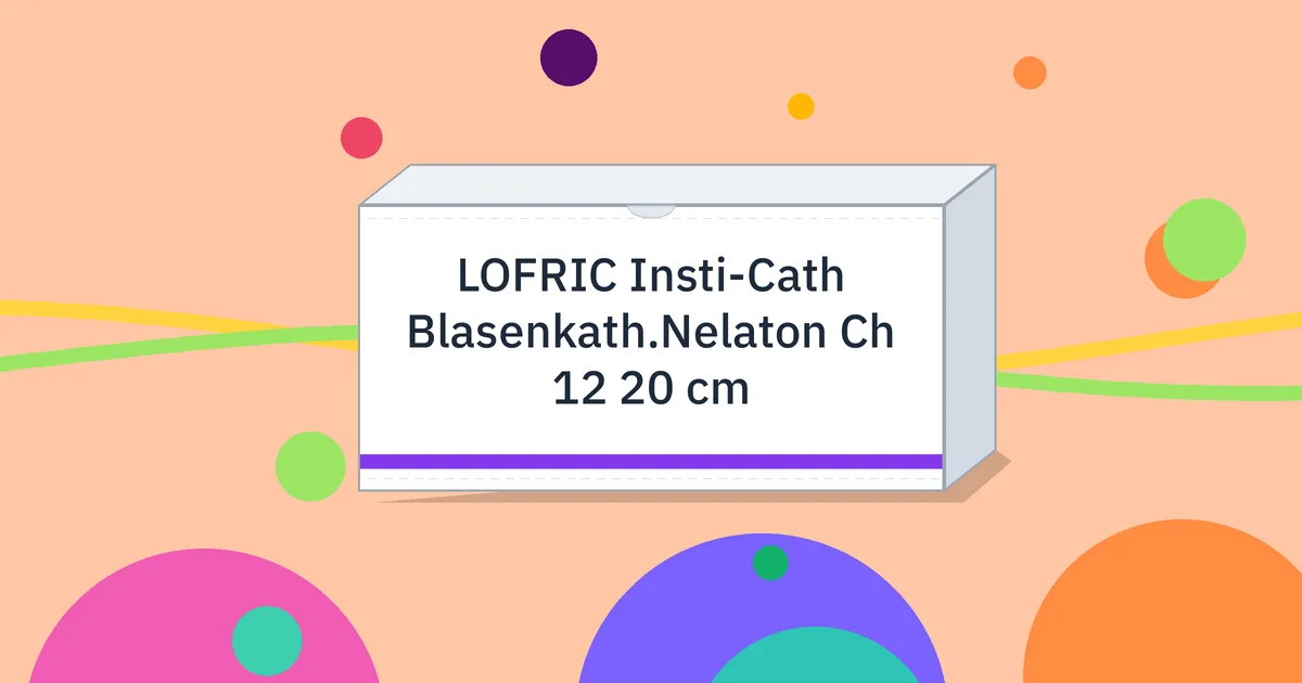 Symbolbild: Packung mit der Aufschrift LOFRIC Insti-Cath Blasenkath.Nelaton Ch 12 20 cm (PZN 17919612) – Verfügbarkeit und Bezug in Apotheken in Frankfurt am Main