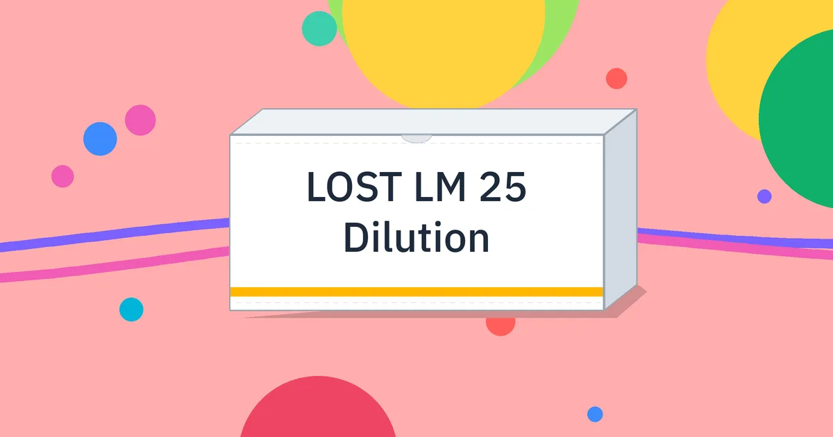 Symbolbild: Packung mit der Aufschrift LOST LM 25 Dilution (PZN 13536340) – Verfügbarkeit und Bezug in Apotheken in Frankfurt am Main
