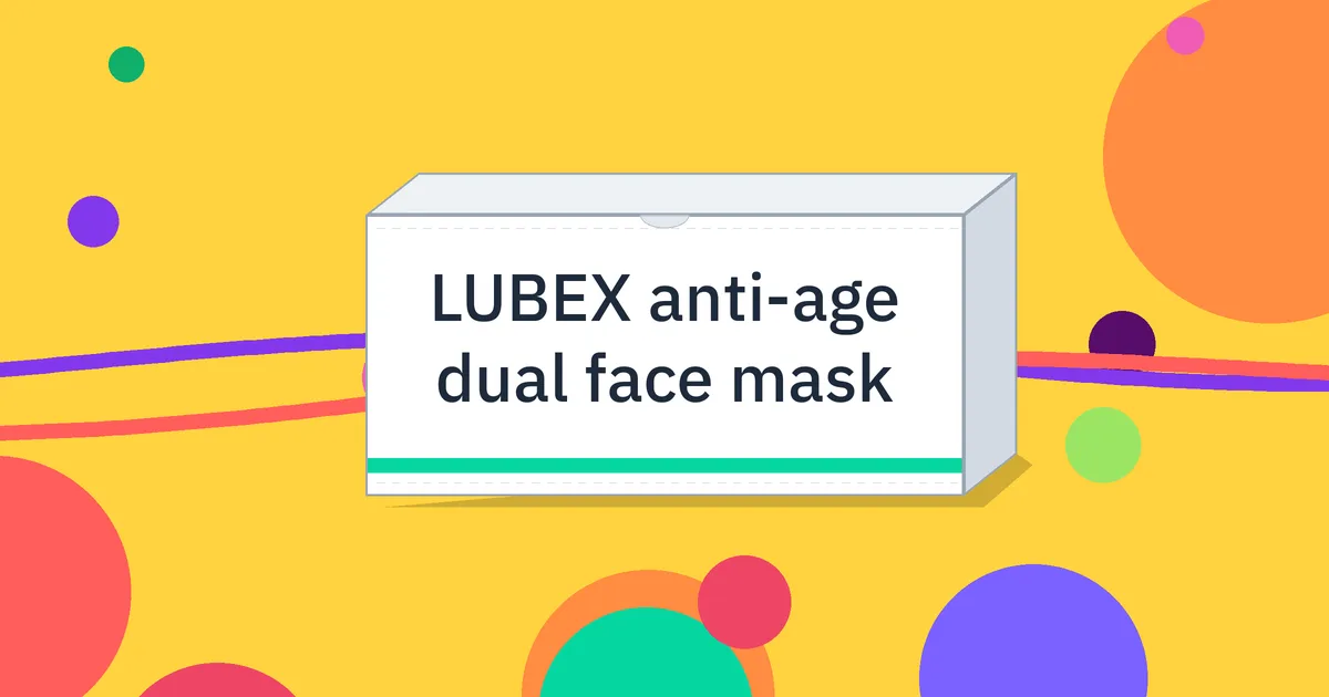 Symbolbild: Packung mit der Aufschrift LUBEX anti-age dual face mask (PZN 17613221) – Verfügbarkeit und Bezug in Apotheken in Frankfurt am Main