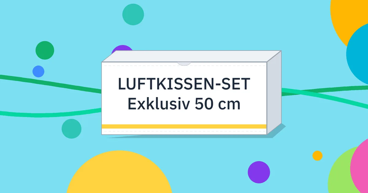 Symbolbild: Packung mit der Aufschrift LUFTKISSEN-SET Exklusiv 50 cm (PZN 10075364) – Verfügbarkeit und Bezug in Apotheken in Frankfurt am Main