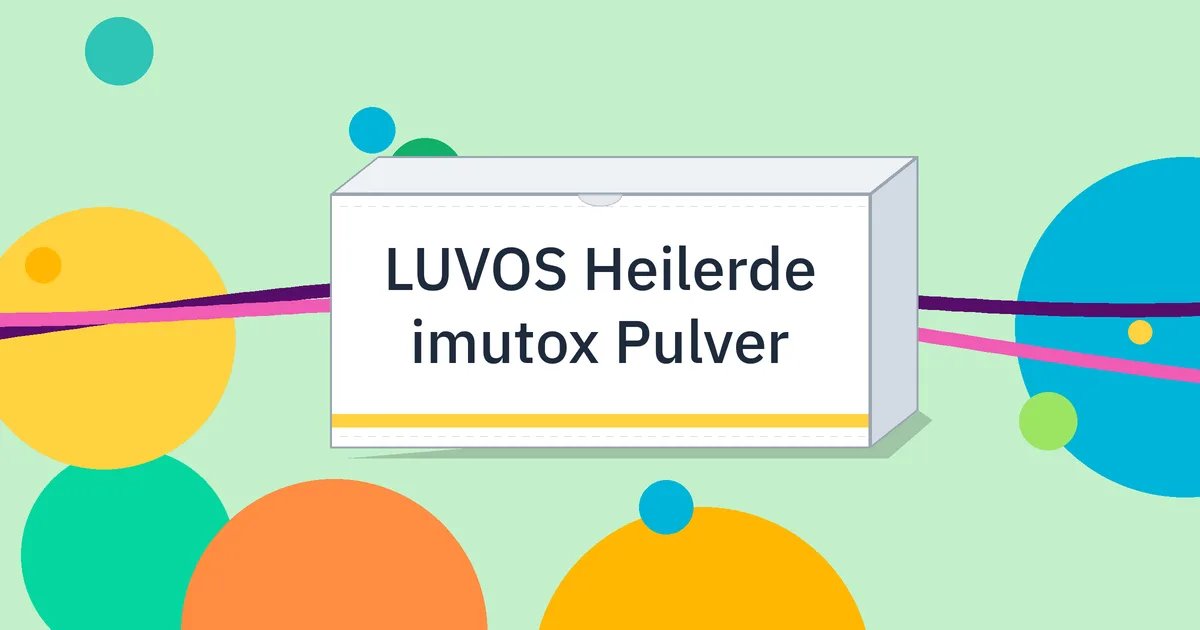 Symbolbild: Packung mit der Aufschrift LUVOS Heilerde imutox Pulver (PZN 11175412) – Verfügbarkeit und Bezug in Apotheken in Frankfurt am Main