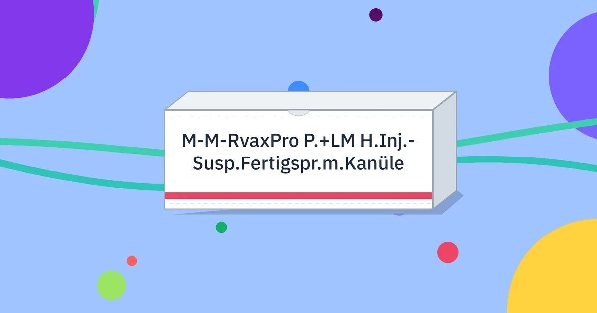 Symbolbild: Packung mit der Aufschrift M-M-RvaxPro P.+LM H.Inj.-Susp.Fertigspr.m.Kanüle (PZN 01674516) – Verfügbarkeit und Bezug in Apotheken in Frankfurt am Main