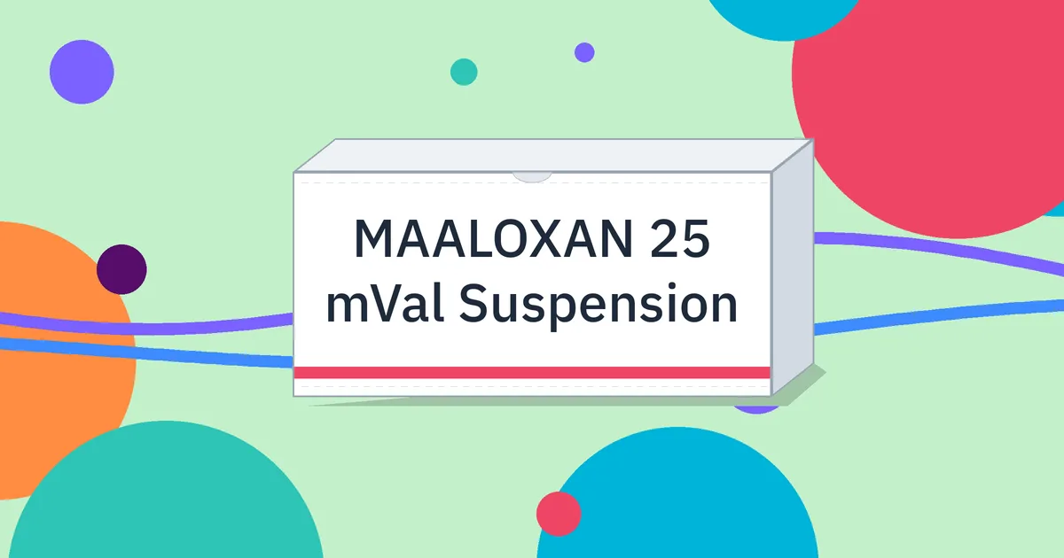 Symbolbild: Packung mit der Aufschrift MAALOXAN 25 mVal Suspension (PZN 01427367) – Verfügbarkeit und Bezug in Apotheken in Frankfurt am Main
