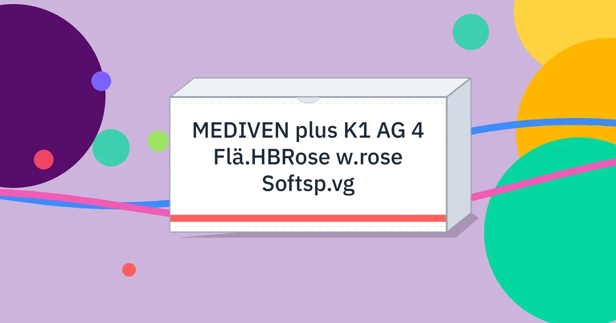 Symbolbild: Packung mit der Aufschrift MEDIVEN plus K1 AG 4 Flä.HBRose w.rose Softsp.vg (PZN 15913806) – Verfügbarkeit und Bezug in Apotheken in Frankfurt am Main