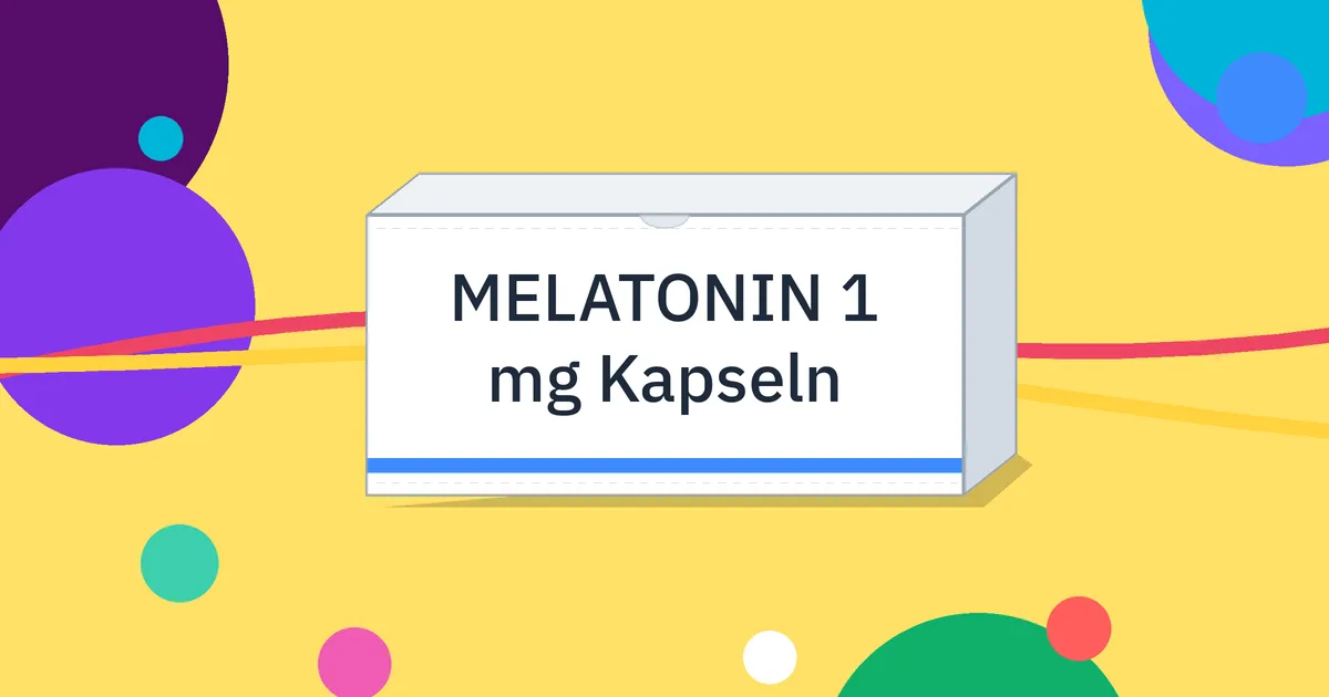 Symbolbild: Packung mit der Aufschrift MELATONIN 1 mg Kapseln (PZN 19371265) – Verfügbarkeit und Bezug in Apotheken in Frankfurt am Main