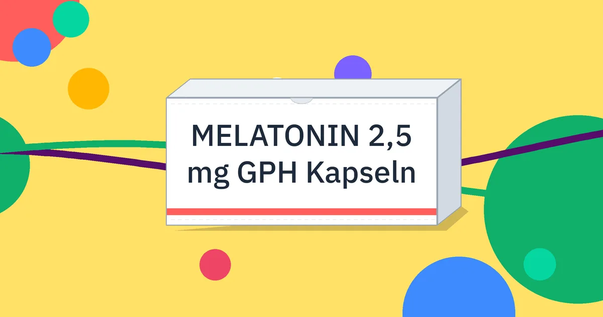 Symbolbild: Packung mit der Aufschrift MELATONIN 2,5 mg GPH Kapseln (PZN 09915801) – Verfügbarkeit und Bezug in Apotheken in Frankfurt am Main