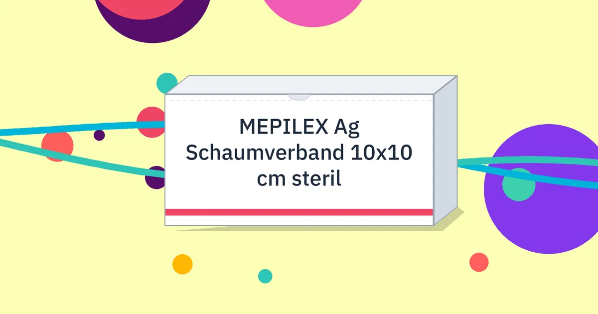 Symbolbild: Packung mit der Aufschrift MEPILEX Ag Schaumverband 10x10 cm steril (PZN 10113053) – Verfügbarkeit und Bezug in Apotheken in Frankfurt am Main