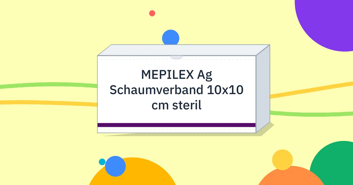 Symbolbild: Packung mit der Aufschrift MEPILEX Ag Schaumverband 10x10 cm steril (PZN 19707357) – Verfügbarkeit und Bezug in Apotheken in Frankfurt am Main