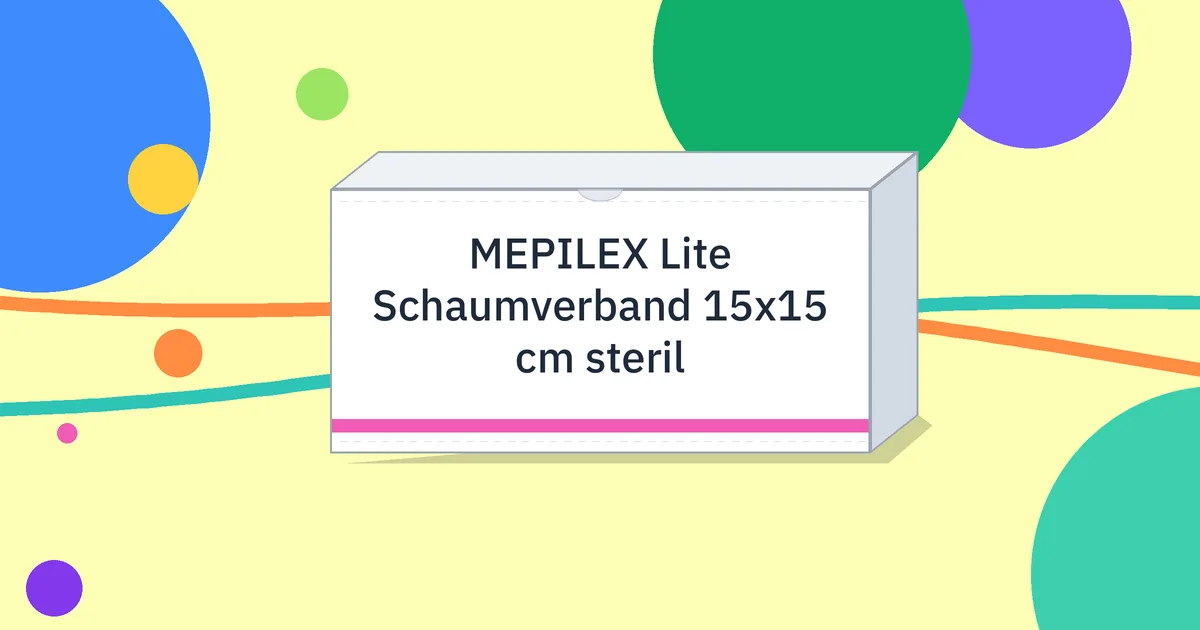 Symbolbild: Packung mit der Aufschrift MEPILEX Lite Schaumverband 15x15 cm steril (PZN 17513293) – Verfügbarkeit und Bezug in Apotheken in Frankfurt am Main