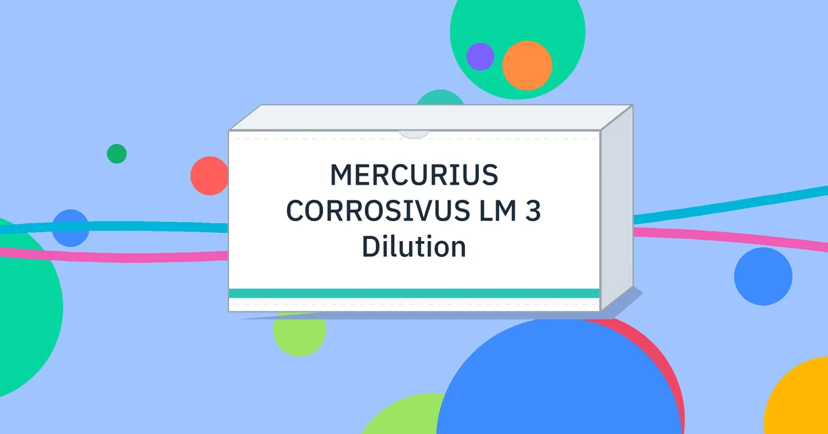 Symbolbild: Packung mit der Aufschrift MERCURIUS CORROSIVUS LM 3 Dilution (PZN 12949850) – Verfügbarkeit und Bezug in Apotheken in Frankfurt am Main