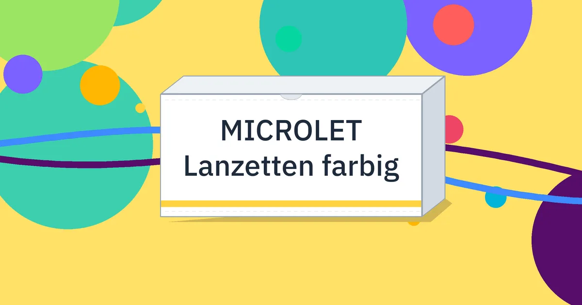 Symbolbild: Packung mit der Aufschrift MICROLET Lanzetten farbig (PZN 09245275) – Verfügbarkeit und Bezug in Apotheken in Frankfurt am Main