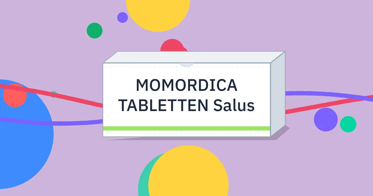 Symbolbild: Packung mit der Aufschrift MOMORDICA TABLETTEN Salus (PZN 13416771) – Verfügbarkeit und Bezug in Apotheken in Frankfurt am Main