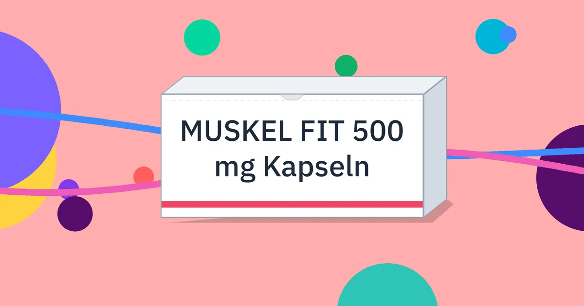 Symbolbild: Packung mit der Aufschrift MUSKEL FIT 500 mg Kapseln (PZN 04648554) – Verfügbarkeit und Bezug in Apotheken in Frankfurt am Main