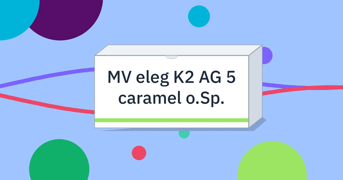Symbolbild: Packung mit der Aufschrift MV eleg K2 AG 5 caramel o.Sp. (PZN 00531536) – Verfügbarkeit und Bezug in Apotheken in Frankfurt am Main