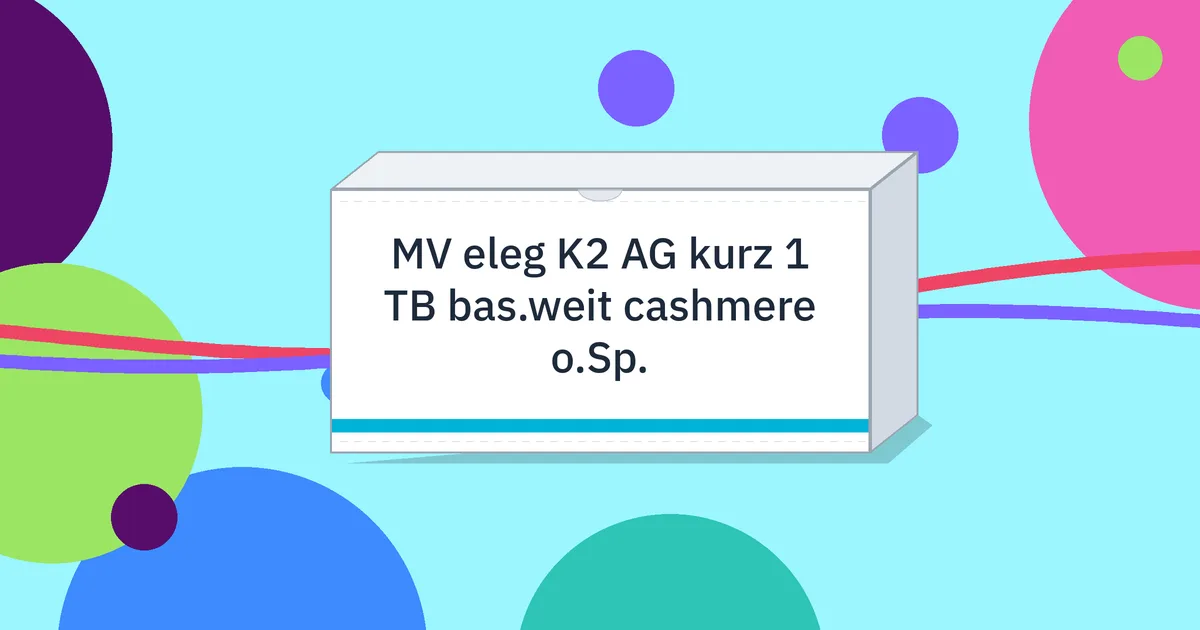 Symbolbild: Packung mit der Aufschrift MV eleg K2 AG kurz 1 TB bas.weit cashmere o.Sp. (PZN 15273519) – Verfügbarkeit und Bezug in Apotheken in Frankfurt am Main