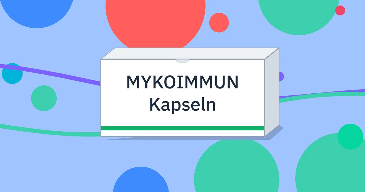 Symbolbild: Packung mit der Aufschrift MYKOIMMUN Kapseln (PZN 00326084) – Verfügbarkeit und Bezug in Apotheken in Frankfurt am Main