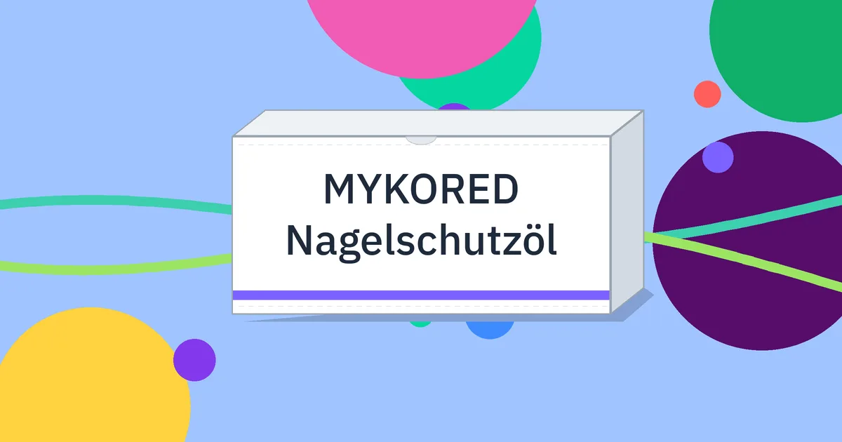 Symbolbild: Packung mit der Aufschrift MYKORED Nagelschutzöl (PZN 18848216) – Verfügbarkeit und Bezug in Apotheken in Frankfurt am Main