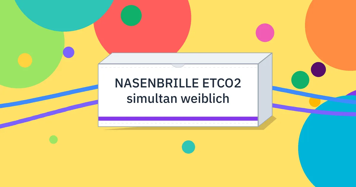 Symbolbild: Packung mit der Aufschrift NASENBRILLE ETCO2 simultan weiblich (PZN 00540038) – Verfügbarkeit und Bezug in Apotheken in Frankfurt am Main