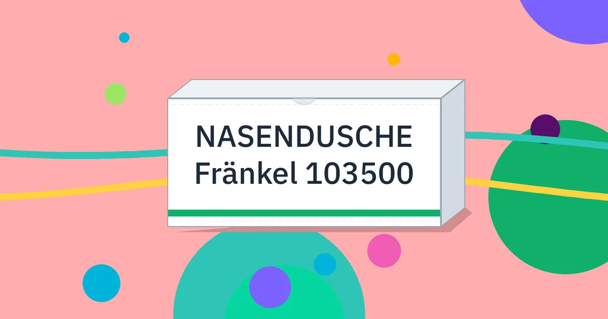 Symbolbild: Packung mit der Aufschrift NASENDUSCHE Fränkel 103500 (PZN 04596573) – Verfügbarkeit und Bezug in Apotheken in Frankfurt am Main