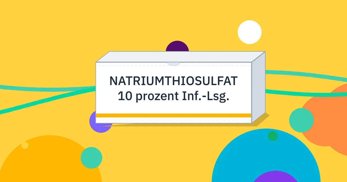 Symbolbild: Packung mit der Aufschrift NATRIUMTHIOSULFAT 10 prozent Inf.-Lsg. (PZN 01802581) – Verfügbarkeit und Bezug in Apotheken in Frankfurt am Main