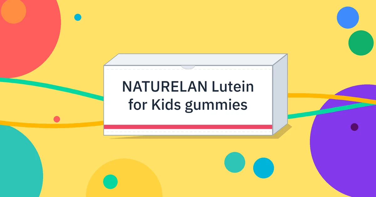 Symbolbild: Packung mit der Aufschrift NATURELAN Lutein for Kids gummies (PZN 18854085) – Verfügbarkeit und Bezug in Apotheken in Frankfurt am Main