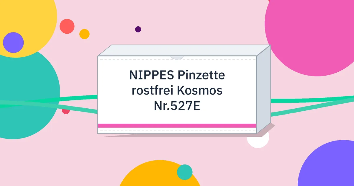 Symbolbild: Packung mit der Aufschrift NIPPES Pinzette rostfrei Kosmos Nr.527E (PZN 17817610) – Verfügbarkeit und Bezug in Apotheken in Frankfurt am Main