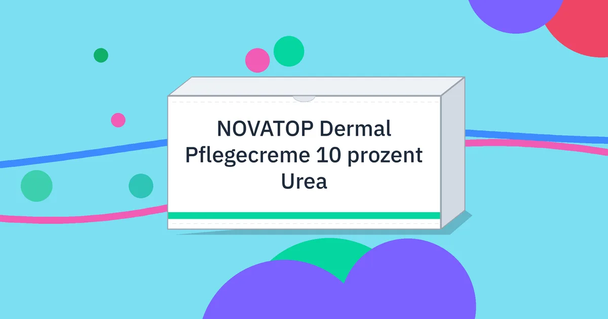 Symbolbild: Packung mit der Aufschrift NOVATOP Dermal Pflegecreme 10 prozent Urea (PZN 06091831) – Verfügbarkeit und Bezug in Apotheken in Frankfurt am Main