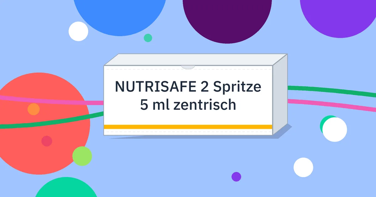 Symbolbild: Packung mit der Aufschrift NUTRISAFE 2 Spritze 5 ml zentrisch (PZN 20066053) – Verfügbarkeit und Bezug in Apotheken in Frankfurt am Main