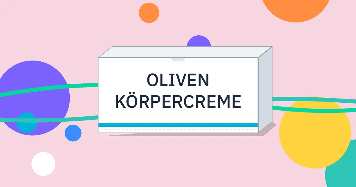 Symbolbild: Packung mit der Aufschrift OLIVEN KÖRPERCREME (PZN 19503181) – Verfügbarkeit und Bezug in Apotheken in Frankfurt am Main