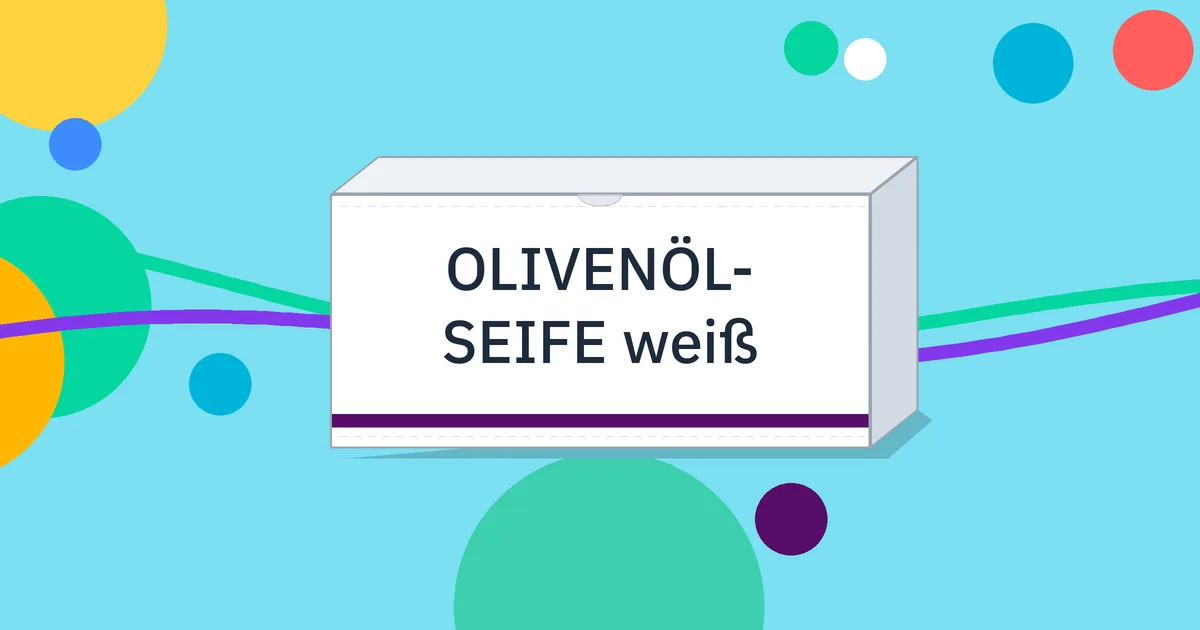 Symbolbild: Packung mit der Aufschrift OLIVENÖL-SEIFE weiß (PZN 17910657) – Verfügbarkeit und Bezug in Apotheken in Frankfurt am Main