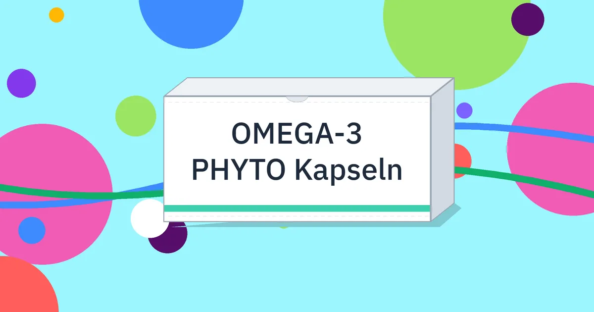 Symbolbild: Packung mit der Aufschrift OMEGA-3 PHYTO Kapseln (PZN 18848162) – Verfügbarkeit und Bezug in Apotheken in Frankfurt am Main