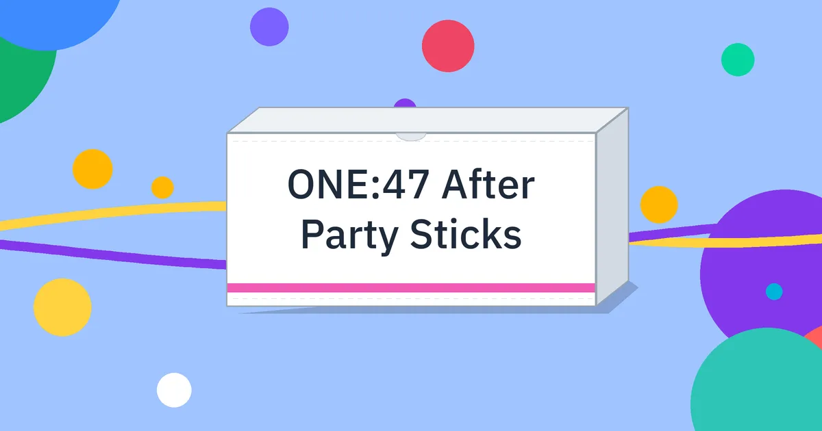 Symbolbild: Packung mit der Aufschrift ONE:47 After Party Sticks (PZN 18131760) – Verfügbarkeit und Bezug in Apotheken in Frankfurt am Main