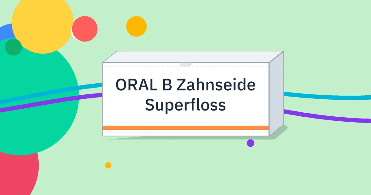 Symbolbild: Packung mit der Aufschrift ORAL B Zahnseide Superfloss (PZN 03934341) – Verfügbarkeit und Bezug in Apotheken in Frankfurt am Main