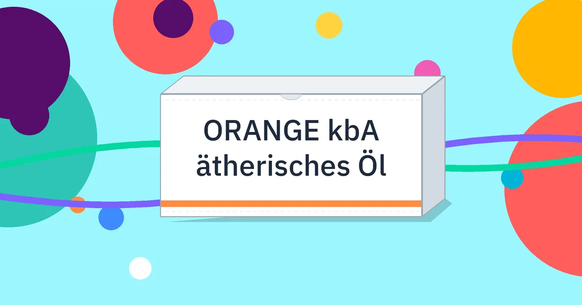 Symbolbild: Packung mit der Aufschrift ORANGE kbA ätherisches Öl (PZN 00721260) – Verfügbarkeit und Bezug in Apotheken in Frankfurt am Main